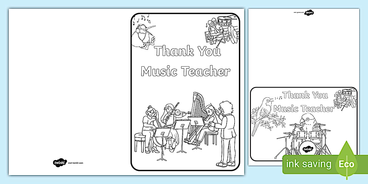 👉 Thank You Music Teacher Greetings Cards (teacher made)