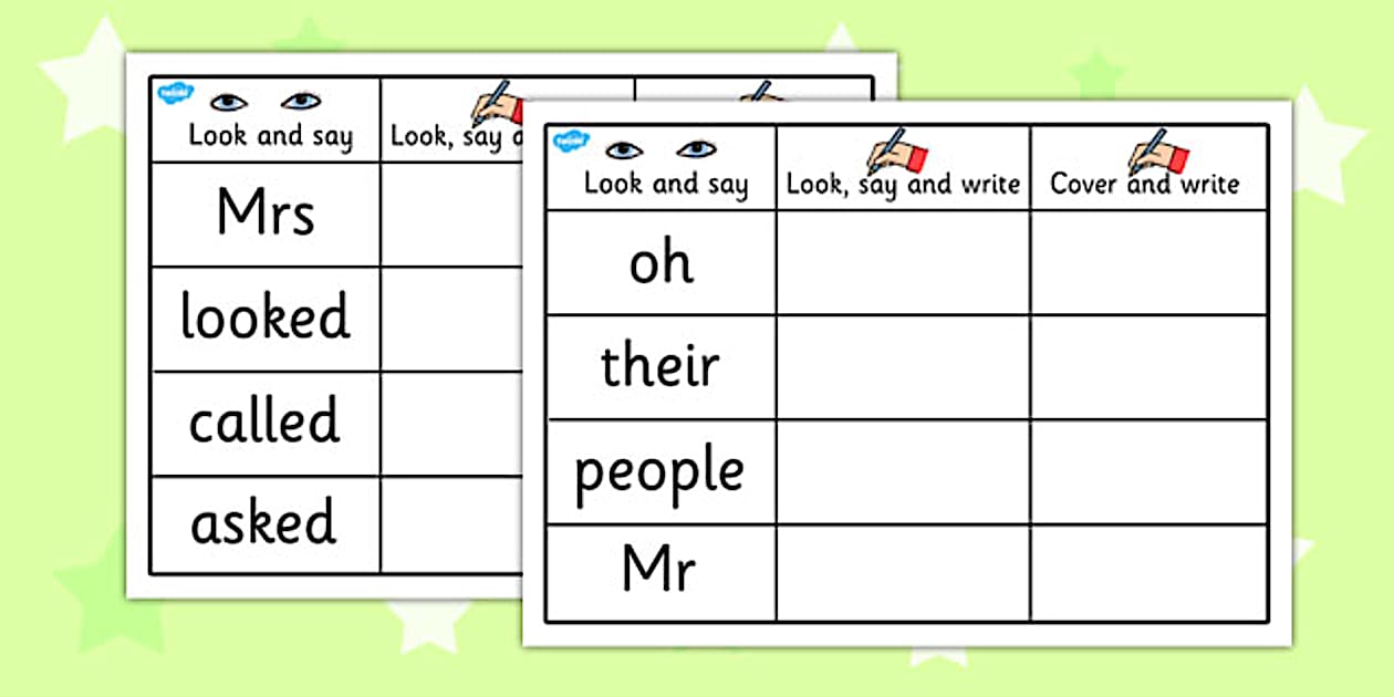 Editable Phase 5 Tricky Words Writing Practice Worksheets