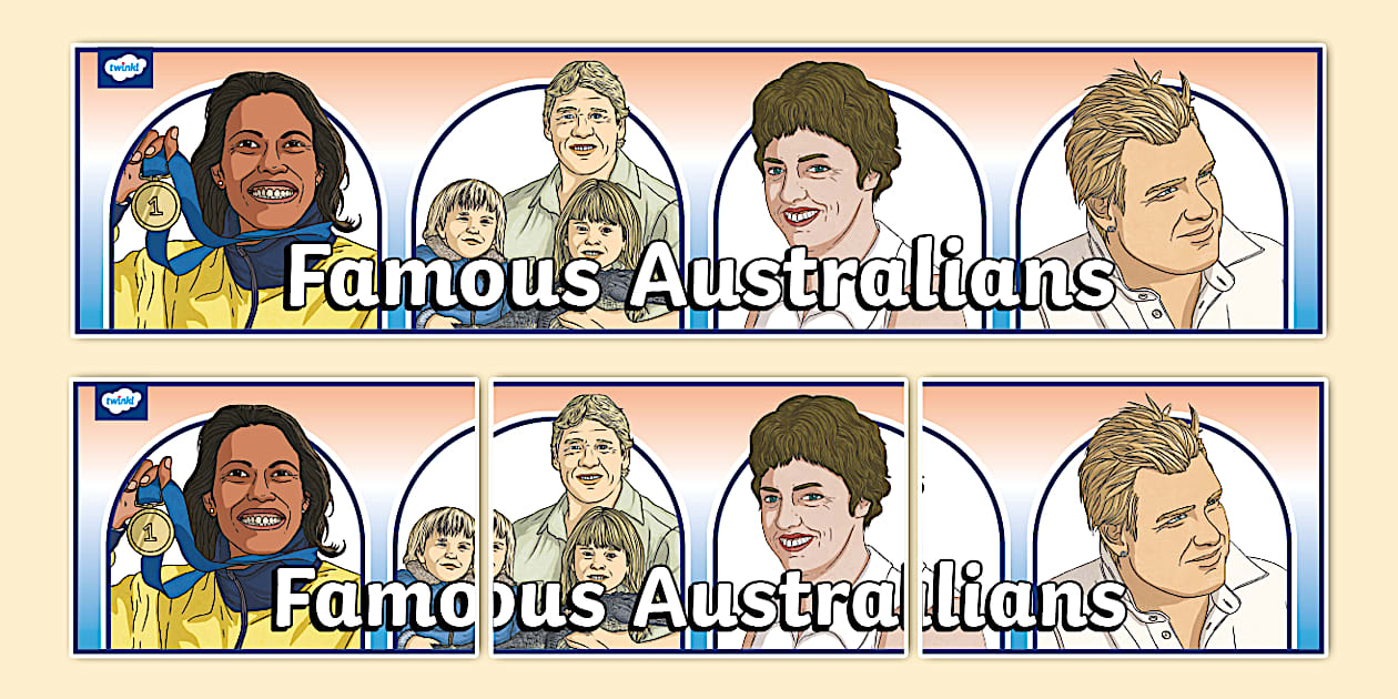 Famous Australians Display Banner (teacher made) - Twinkl
