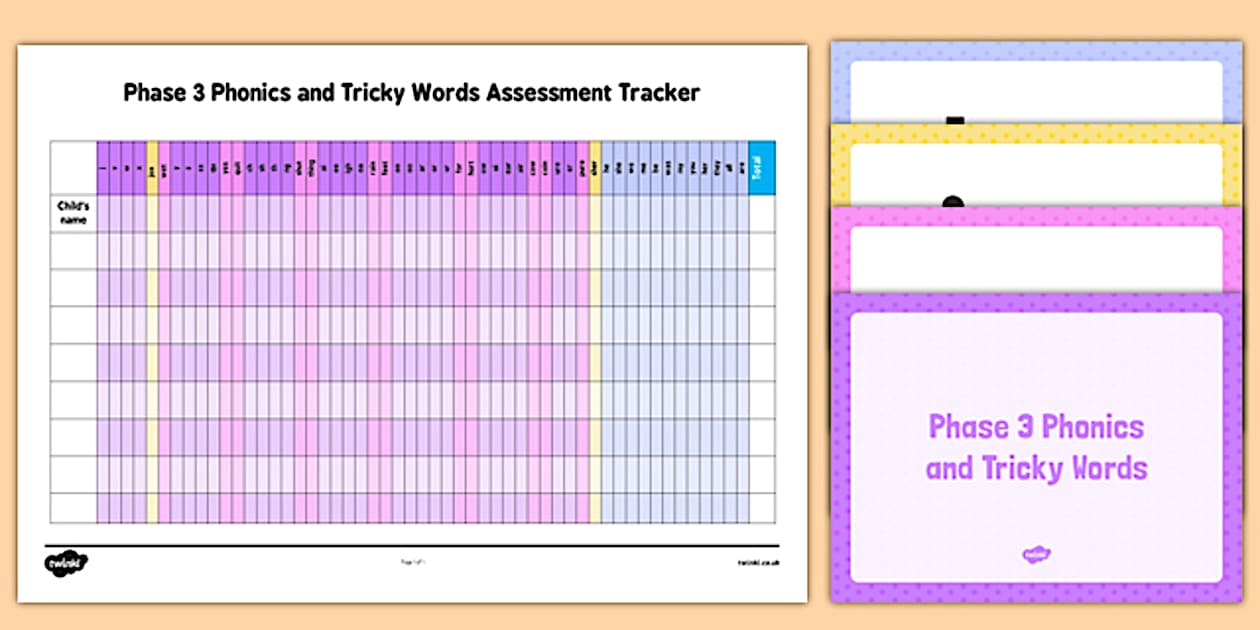 Phase 3 Phonics Tracker and PowerPoint (teacher made)