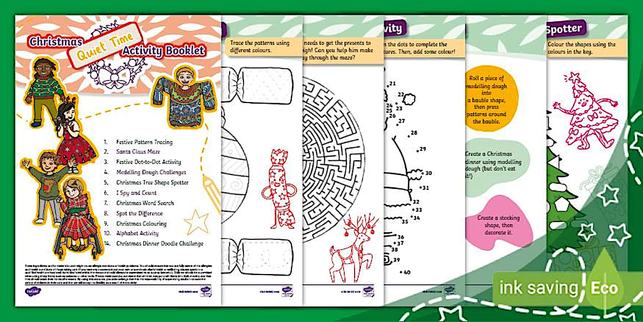 Christmas Quiet Time Activity Booklet (Ages 5 - 7) - Twinkl
