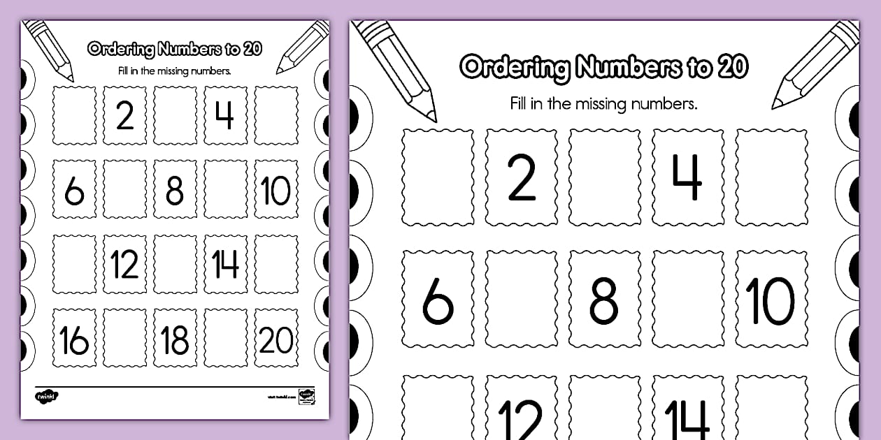Missing Numbers Worksheet | Resource | Twinkl USA - Twinkl