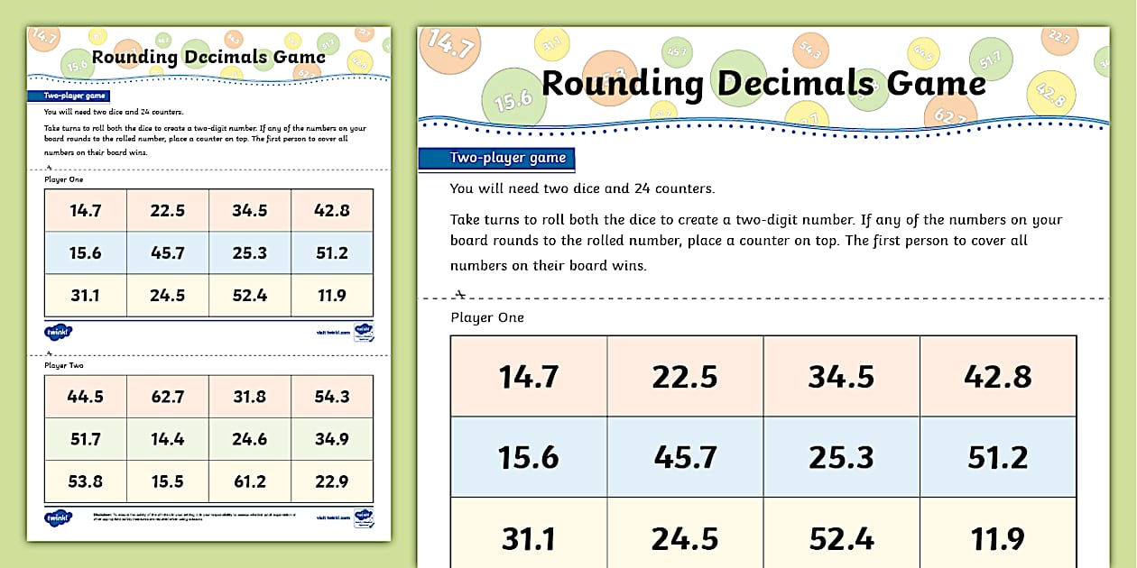 Rounding Decimals Worksheet (teacher made) - Twinkl