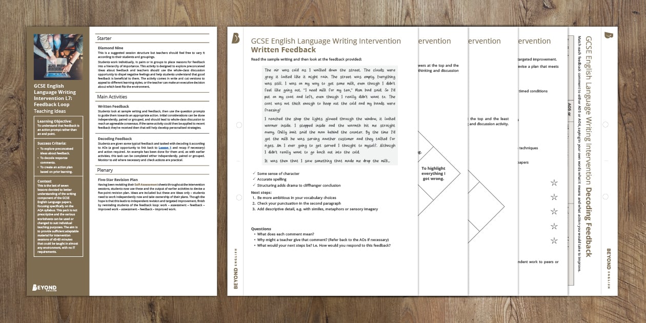GCSE English Language Writing Intervention - L7: Feedback