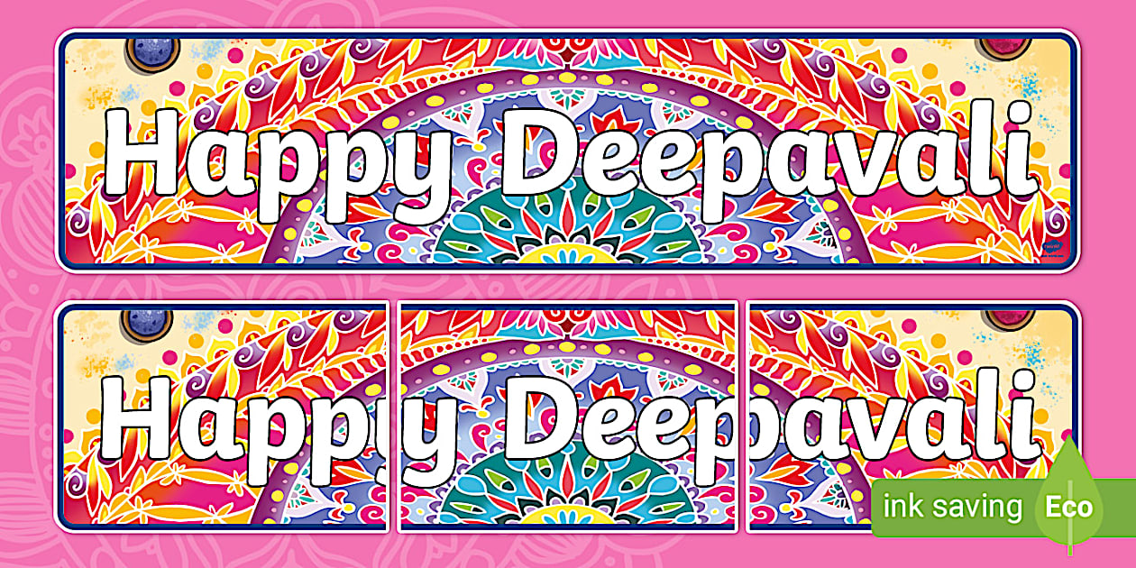 Happy Deepavali Display Banner (teacher made) - Twinkl
