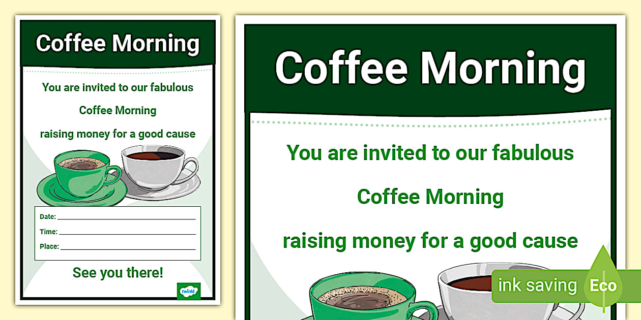 Coffee Morning Display Poster (teacher made) - Twinkl