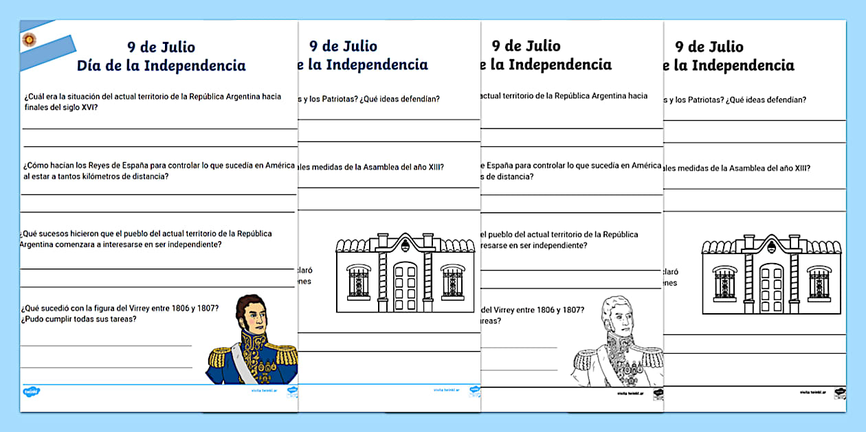 9 de Julio - Día de la Independencia - Guía de preguntas