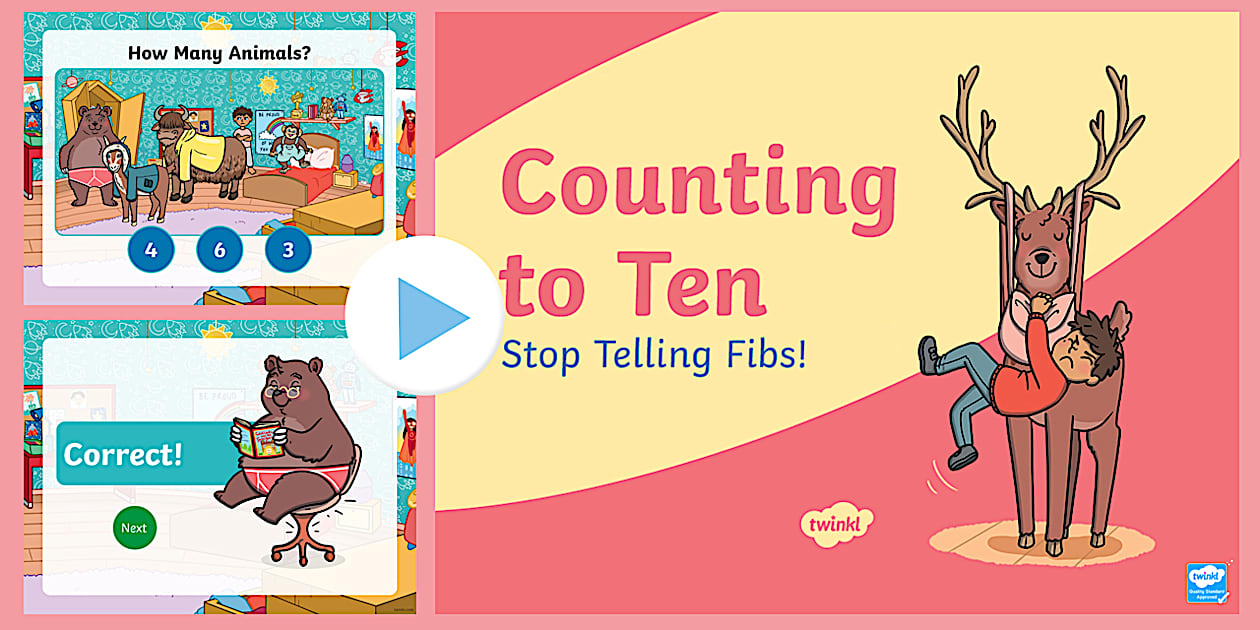 Stop Telling Fibs! Animal Counting to Ten PowerPoint