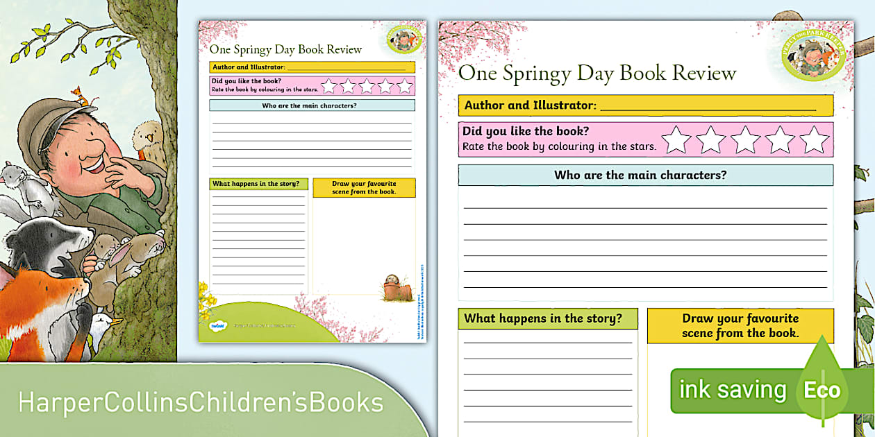 FREE! - Percy the Park Keeper: One Springy Day Book Review Frame