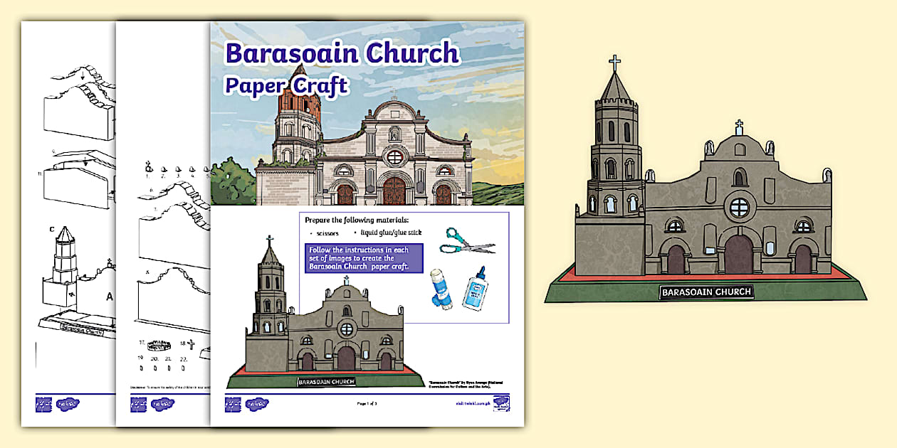 Barasoain Church Paper Craft | Grades 2 - 6 | Twinkl