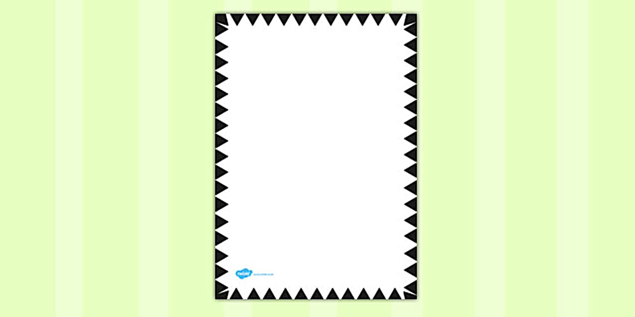 Editable Black Zig Zag Page Border (teacher made) - Twinkl