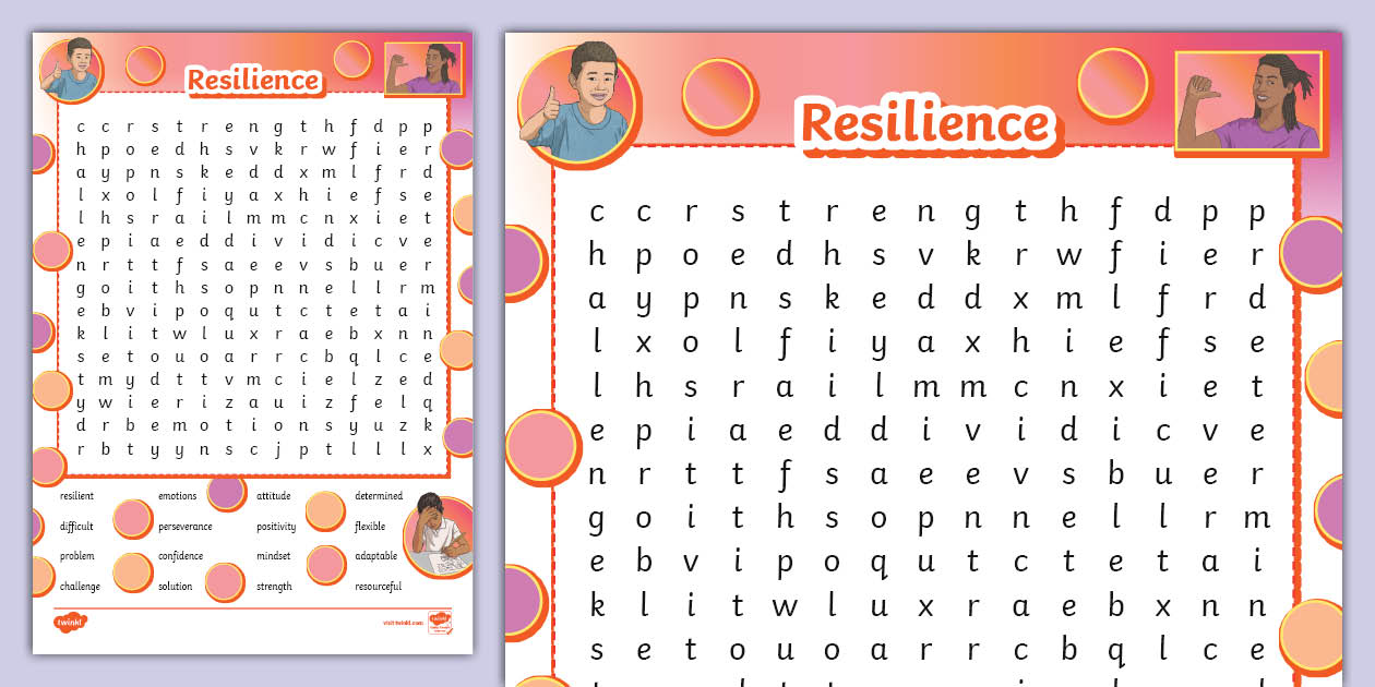 Resilience Word Search - KS2 (Teacher-Made) - Twinkl