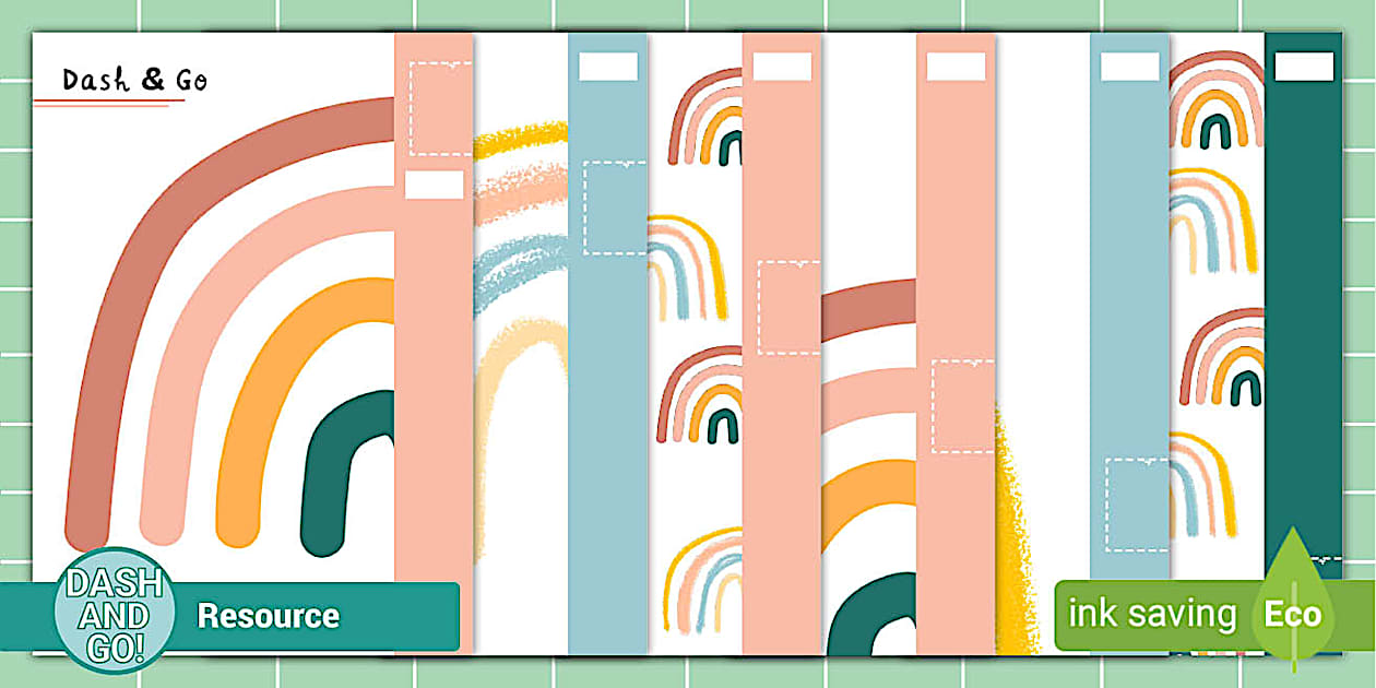 Muted Rainbow Editable Binder Divider Pack |Twinkl Busy Bees