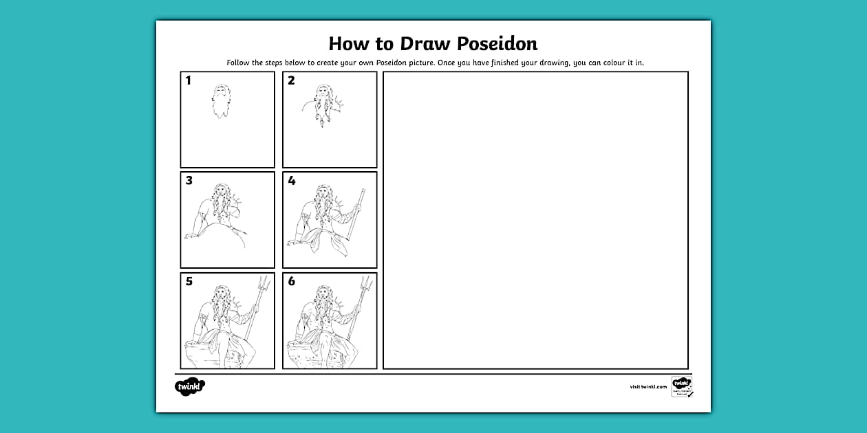 How to Draw Poseidon Activity - Twinkl