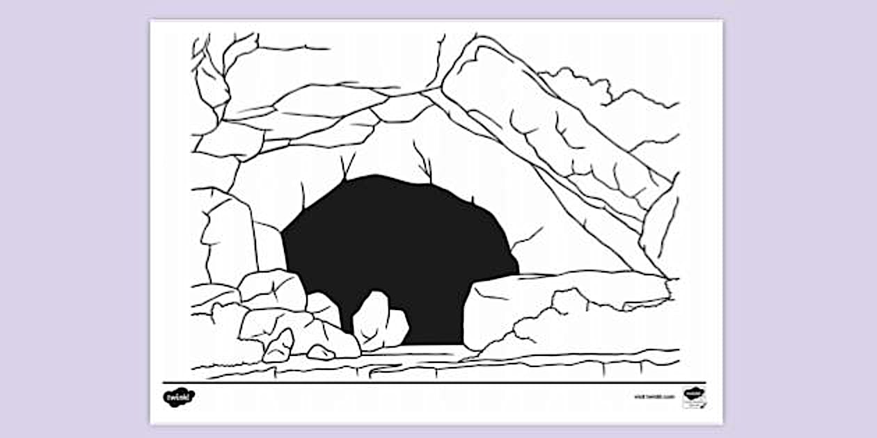 Cave Exit Colouring Sheet | Colouring Sheets (teacher made)
