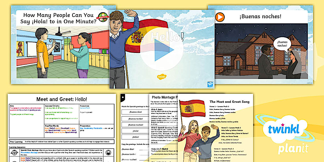 Spanish: Meet and Greet: Hello! Year 3 Lesson Pack 1