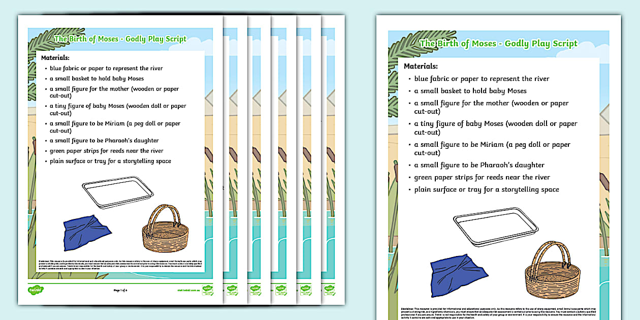 The Birth of Moses Godly Play Script (teacher made) - Twinkl