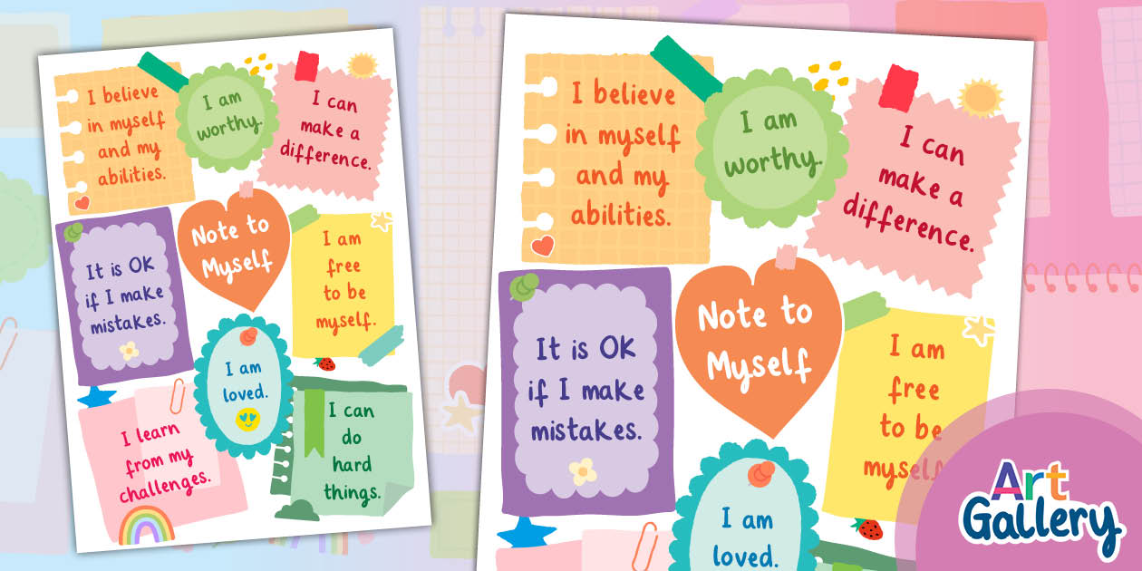 Note to Myself Poster (teacher made) - Twinkl