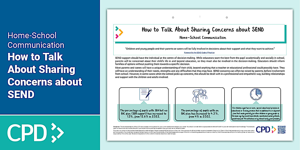 How to Talk About Sharing Concerns about SEND: Home-School Communication