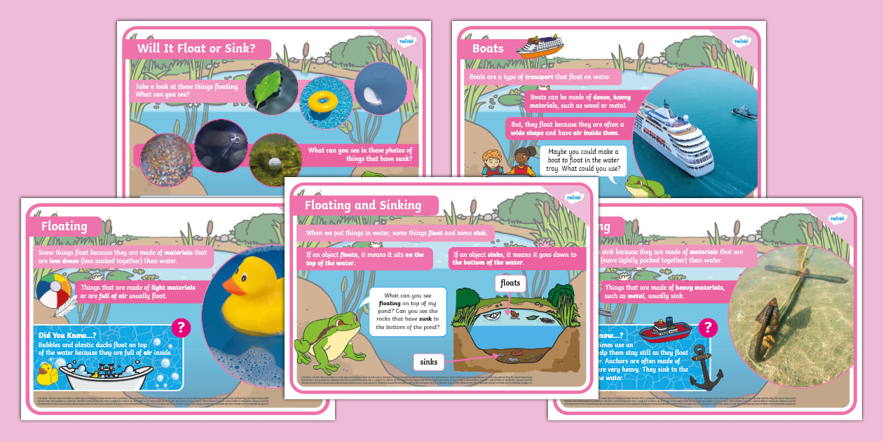 EYFS All About Floating and Sinking Fact Files | Twinkl