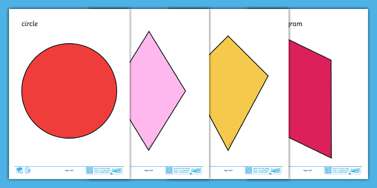 2D Shapes Cut-Outs | 2D Shapes Posters | Images - Twinkl