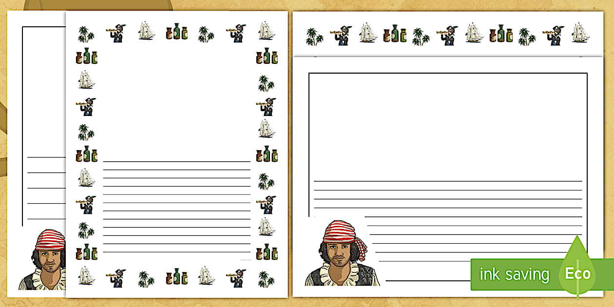 KS2 Pirate Page Border Pack - Twinkl
