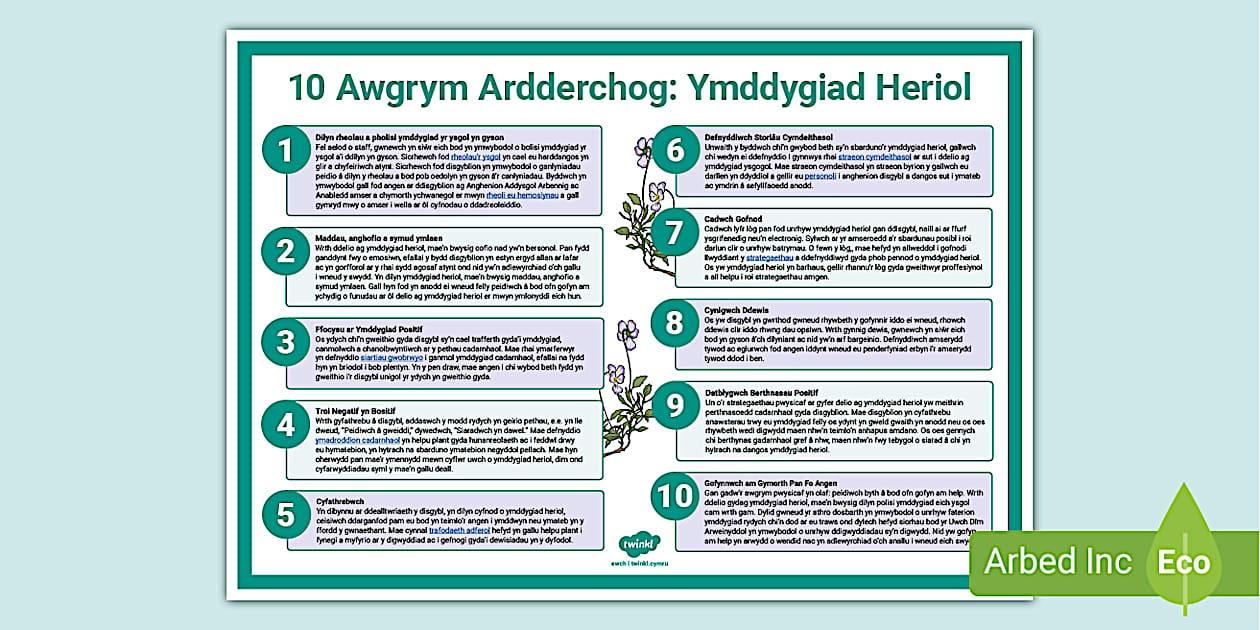 10 Awgrym Ardderchog: Ymddygiad Heriol (Teacher-Made)