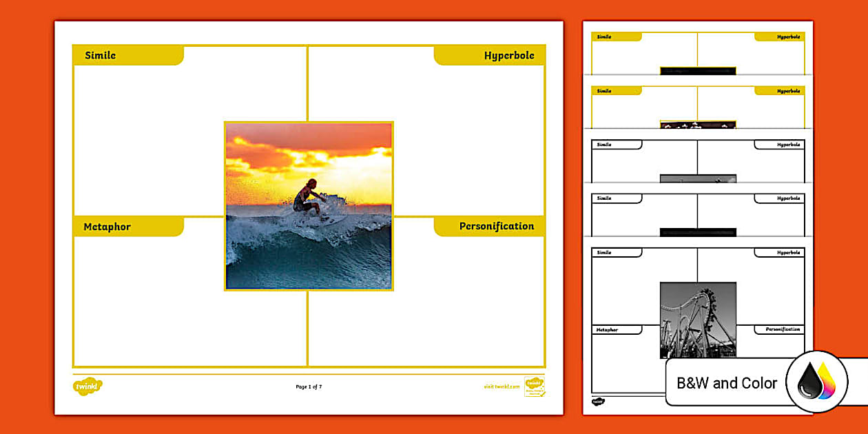 Figurative Language Writing Prompts for 6th-8th Grade
