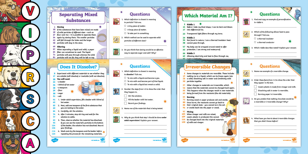 UKS2 60-Second Reads Activity Pack: States of Matter