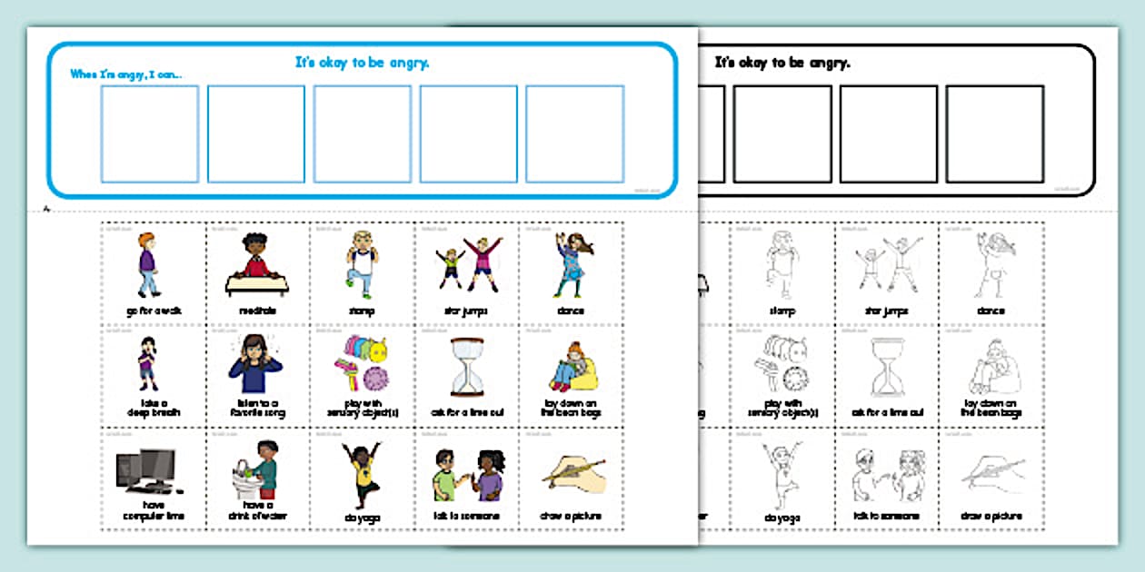 When I'm Angry I Can Worksheet | SEL | Twinkl USA