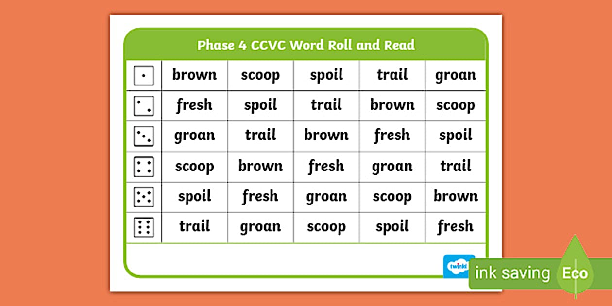 Phase 4 CCVC Roll and Read Mat 5 | Twinkl (teacher made) Phase 4 CCVC Roll and Read Mat 5 | Twinkl (teacher made)