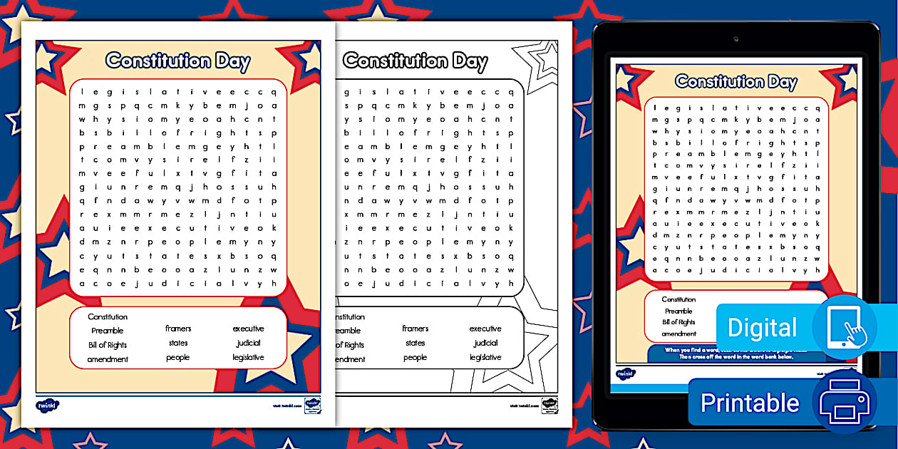 Constitution Day Word Search