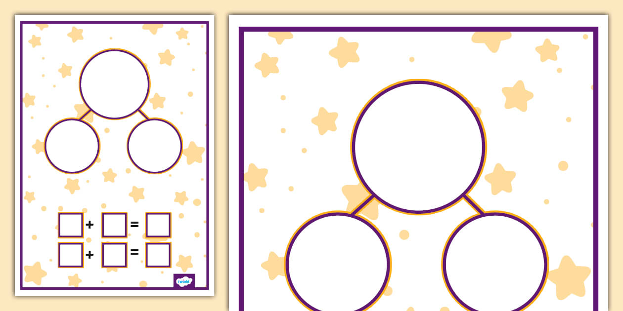 👉 Blank Number Bond Template - Maths (teacher made)