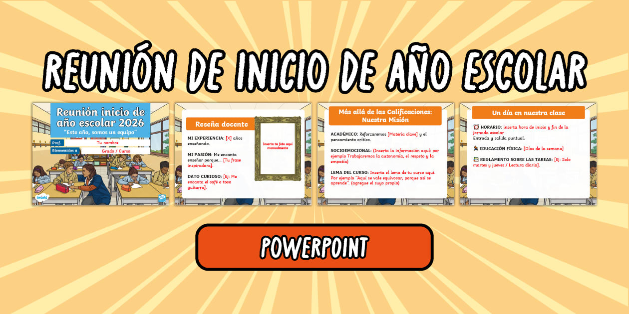 PowerPoint Editable Regreso a Clases - Twinkl Colombia