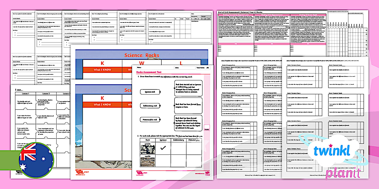Year 4 Science Rocks Assessment Pack (teacher made) - Twinkl