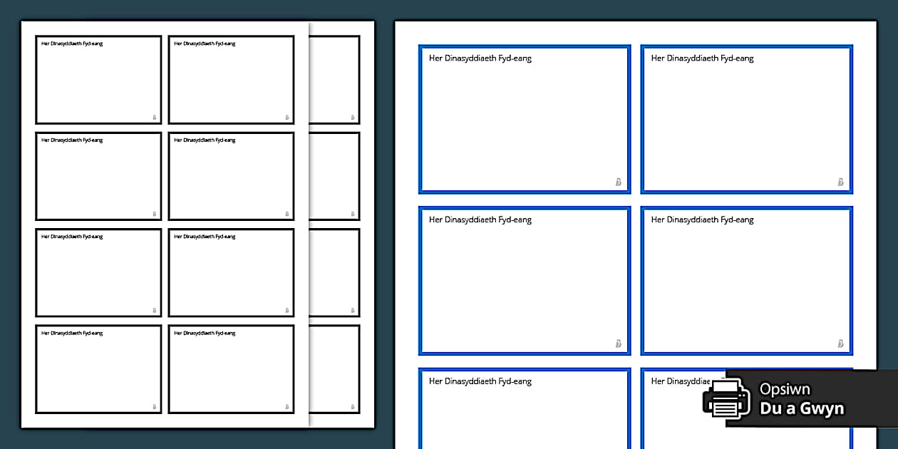 Dinasyddiaeth Fyd-eang: Cardiau Fflach Gwag (Teacher-Made)