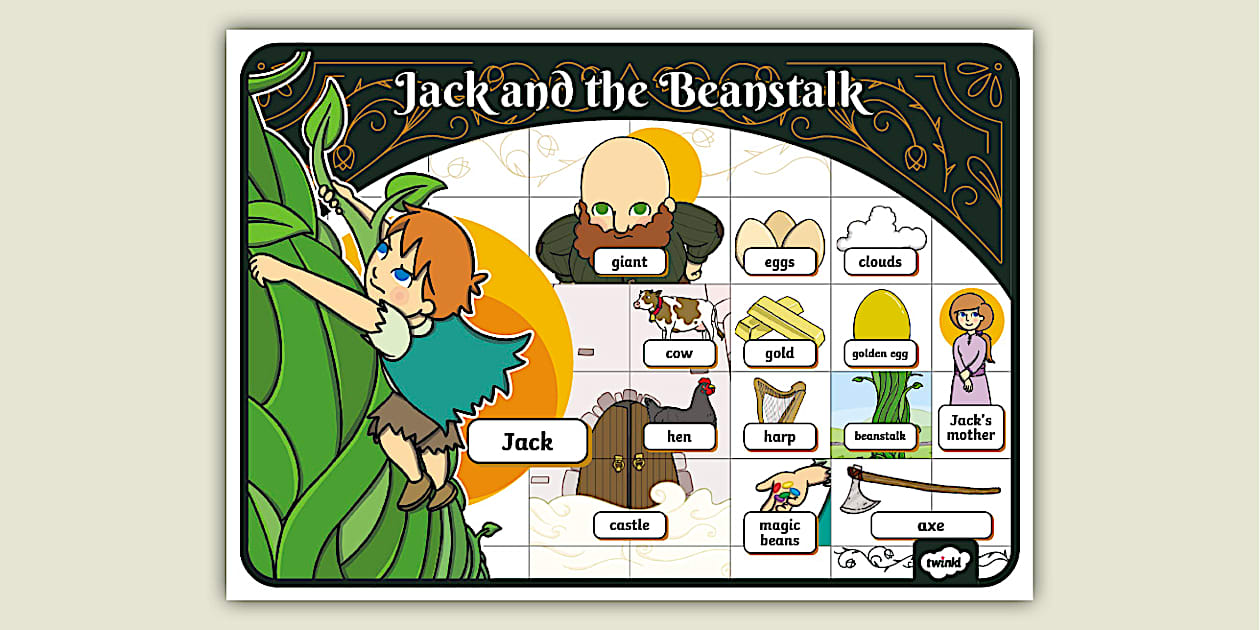 Jack and the Beanstalk Word Mat - Teaching Resources