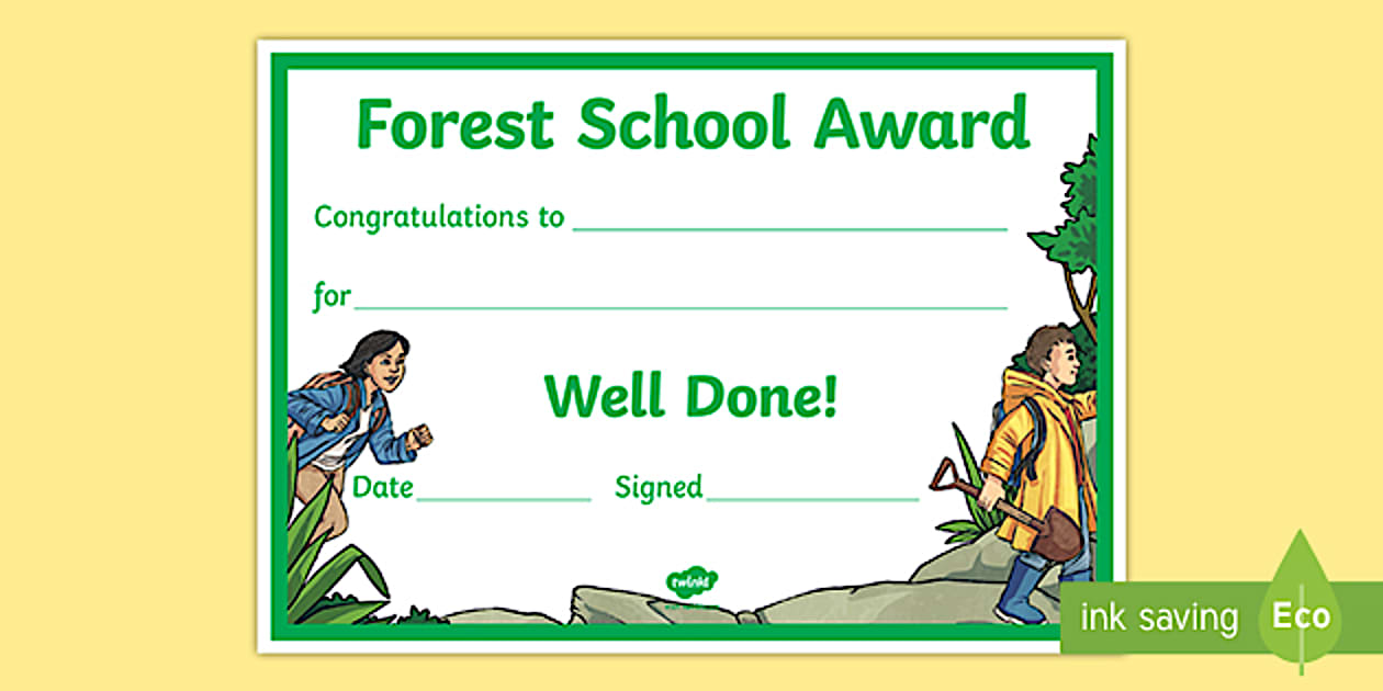Forest School Certificate - Twinkl