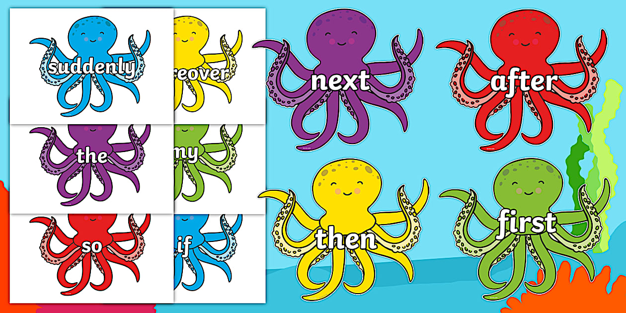 Cursive Openers on Octopuses (teacher made) - Twinkl