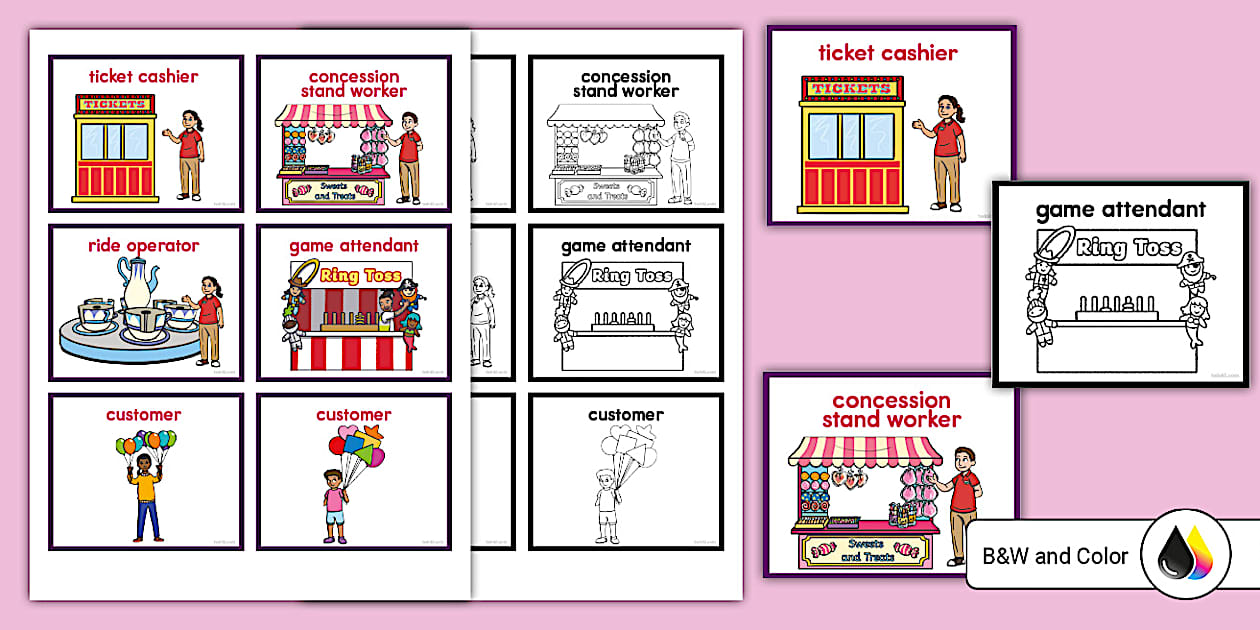 Fairgrounds Dramatic Play Badges (teacher made) - Twinkl