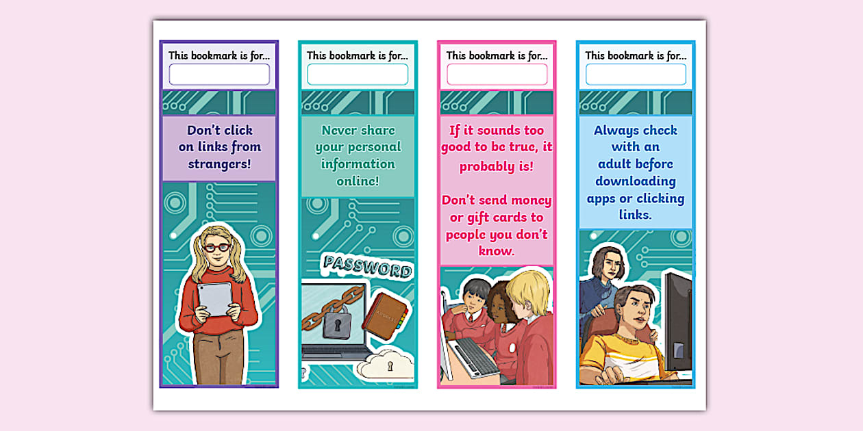 Online Scams Bookmarks - Twinkl - KS2 (Teacher-Made)