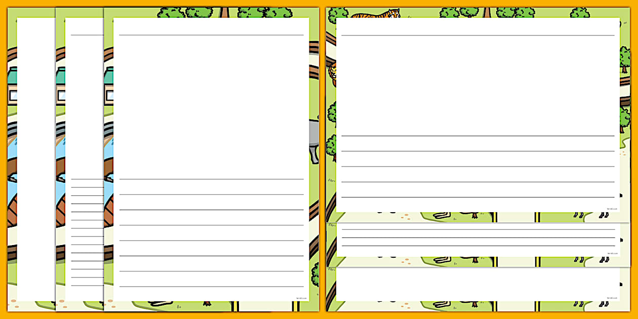 Zoo Trip Senses Writing Frames (teacher made) - Twinkl