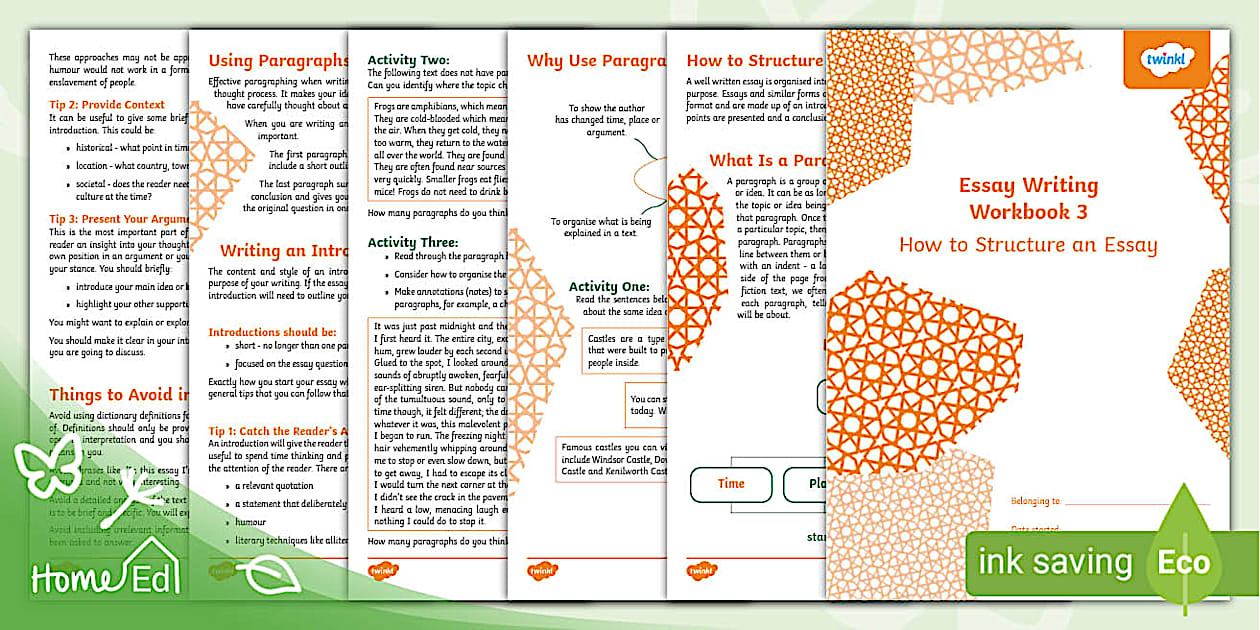 Essay Writing Skills Workbook 3: Paragraph Structure