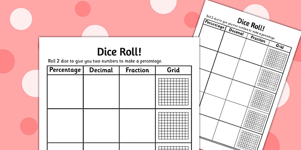 Equivalent Fraction Dice Roll Worksheet / Worksheet - Twinkl