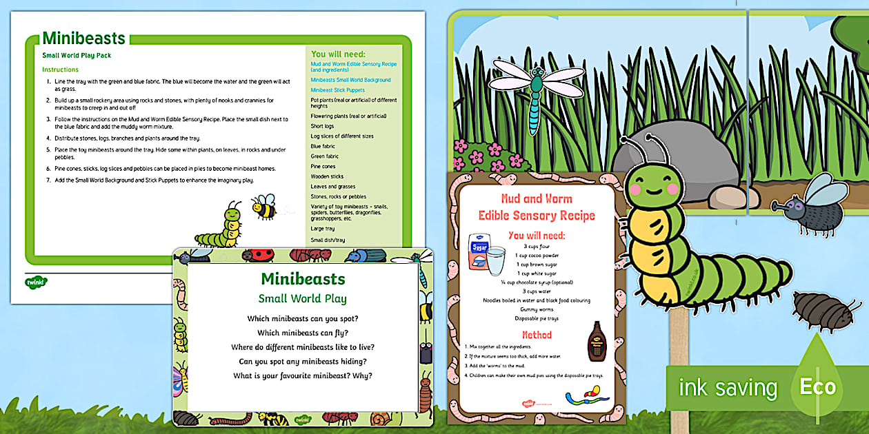 Minibeasts Small World Play: Printable Resource Pack