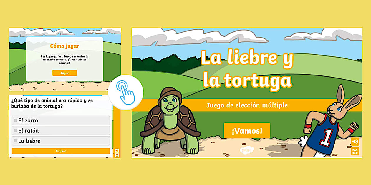 Juego interactivo: La liebre y la tortuga - Twinkl