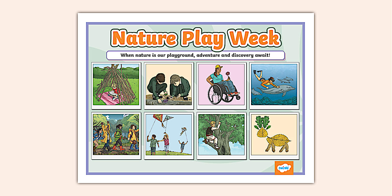 Nature Play Week Display Poster (teacher made) - Twinkl