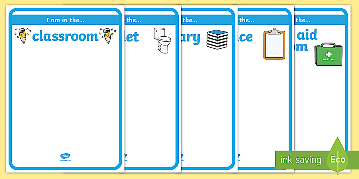School Areas Self-Registration (teacher made) - Twinkl