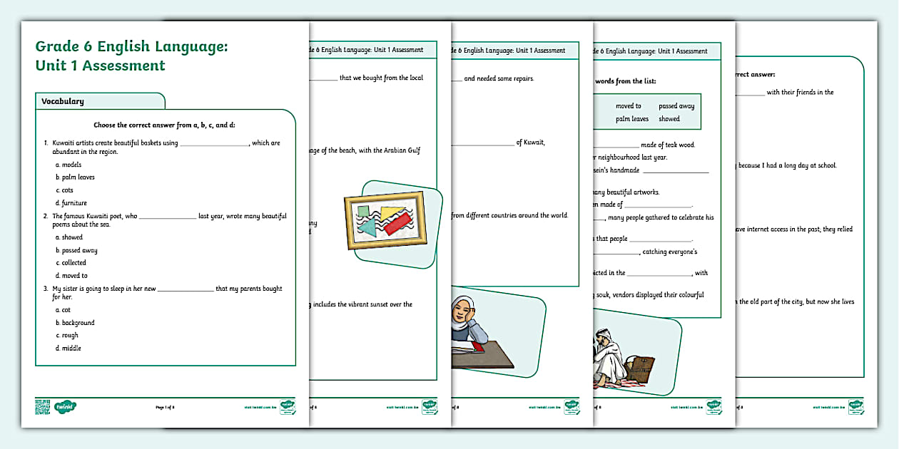Grade 6 English Language: Unit 1 Assessment (Teacher-Made)