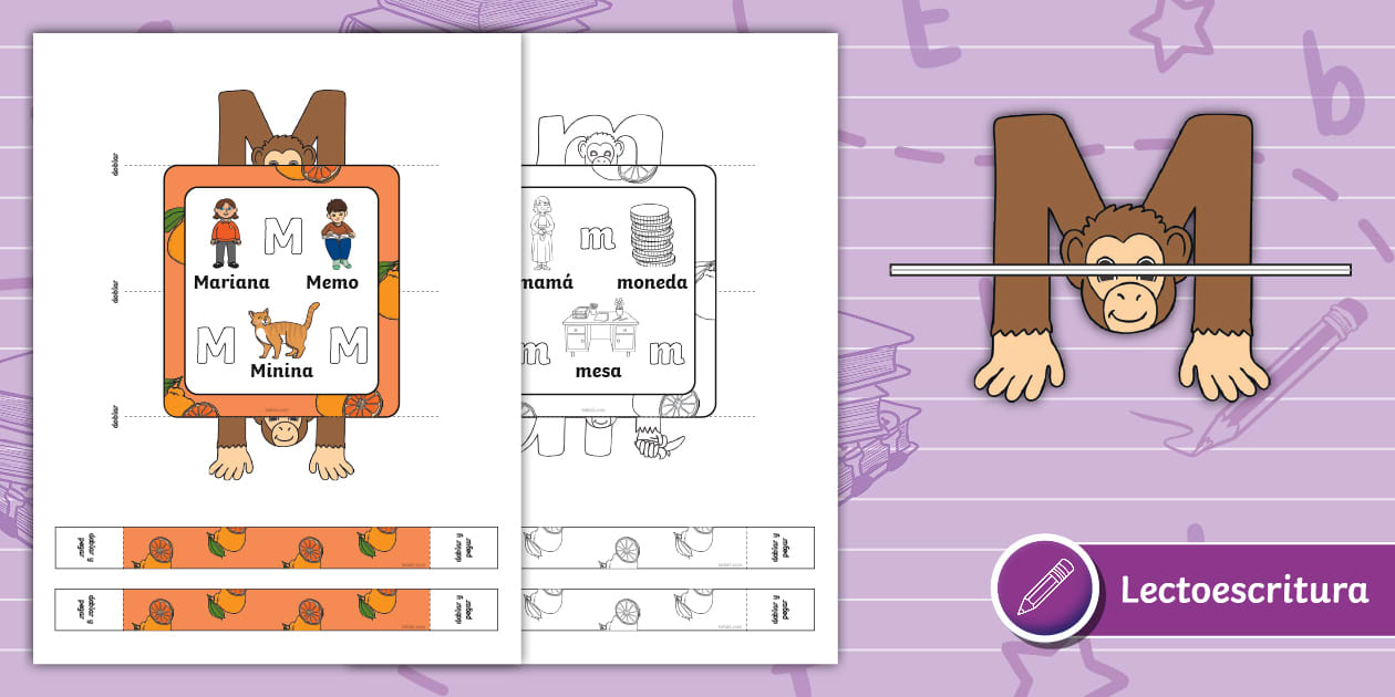 Marioneta: Letra M (creat de profesori) - Twinkl